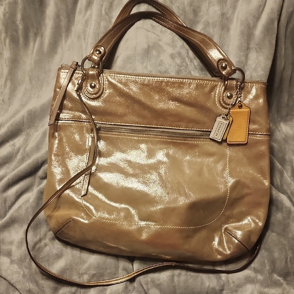 Coach | Bags | Coach Metallic Gold Tote Bag | Poshmark